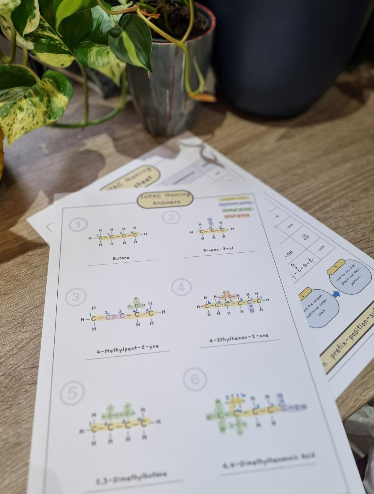 CAPS IUPAC Naming Worksheet – Marcelle's Classroom